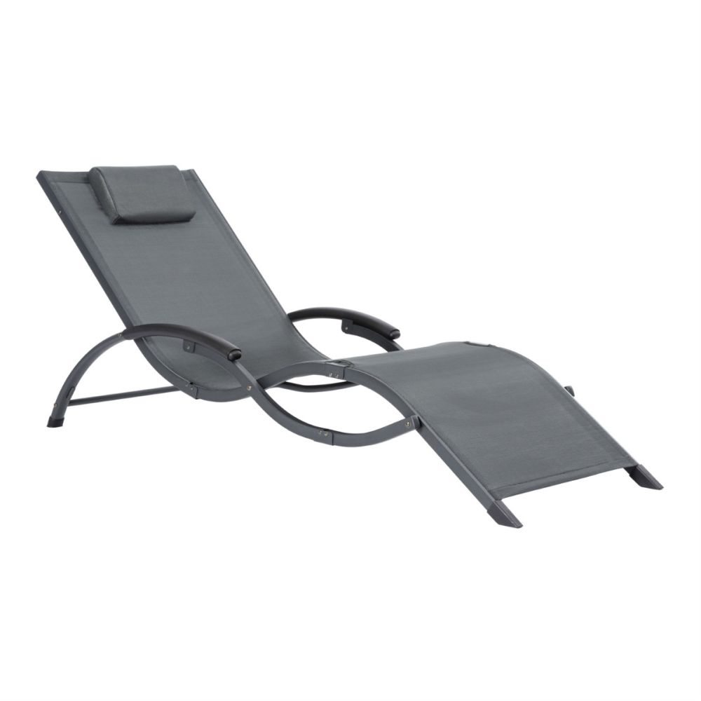 Lucia Folding Aluminium Sun Lounger